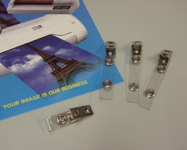 LIDC - Laminating Pouch I.D Clips -Clear Plastic, No Pins (Pkt 100 ...